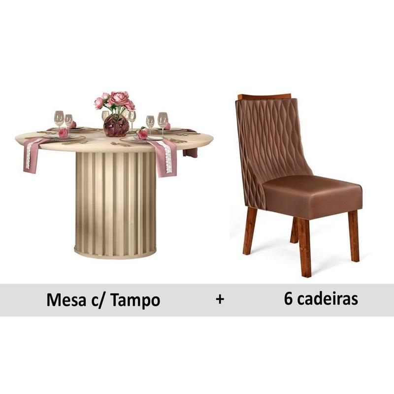 Mesa Viena 136+8 Cad Jade/Amélia Malbec/OW/Moca - DJ Móveis - Outros Móveis - Magazine Luiza