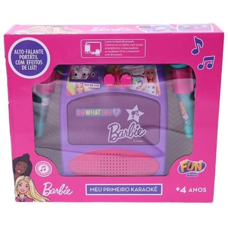 Meu Primeiro Karaokê Barbie Fun - BARAO TOYS - Sons e Fala - Magazine Luiza