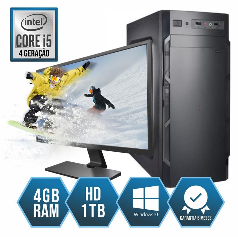 Micro Computador AVI Intel Core I5 - 4ª Geração - 4GB HD 1TB - Monitor ...