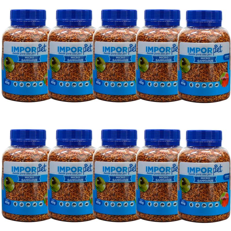 MICRO GAMMARUS CAMARÃO DESIDRATADO 45g - KIT com 10 - Proteica ...