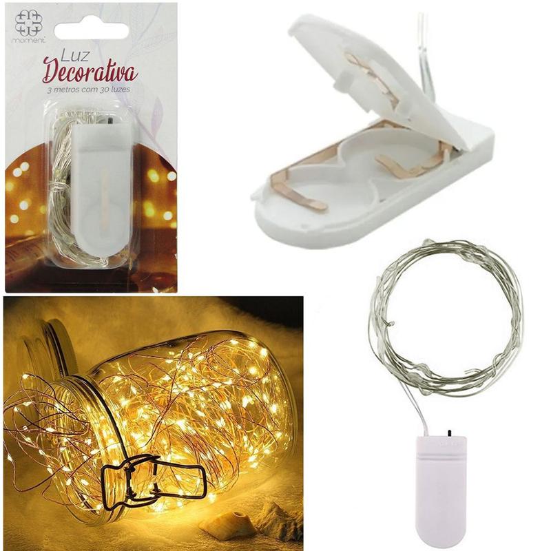 Micro led decorativo com 30 lampadas 3m a bateria - C3B - Objetos de ...