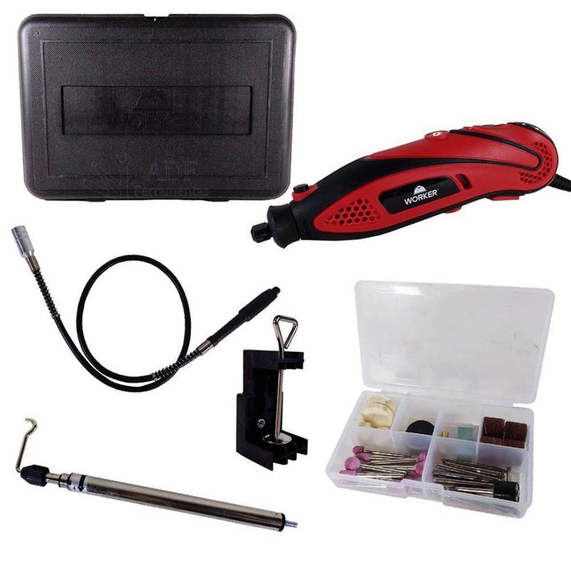 Micro Retifica 130w Com 40 peças 220v + maleta Worker - Outros ...