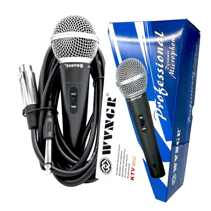 Microfone Com Fio Dinâmico Profissional Metal com Cabo 5 metros para ...