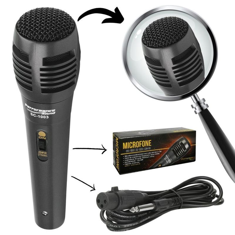 Microfone Com Fio Performance Sound Sc-1003 Profissional Pix - Chipsce ...
