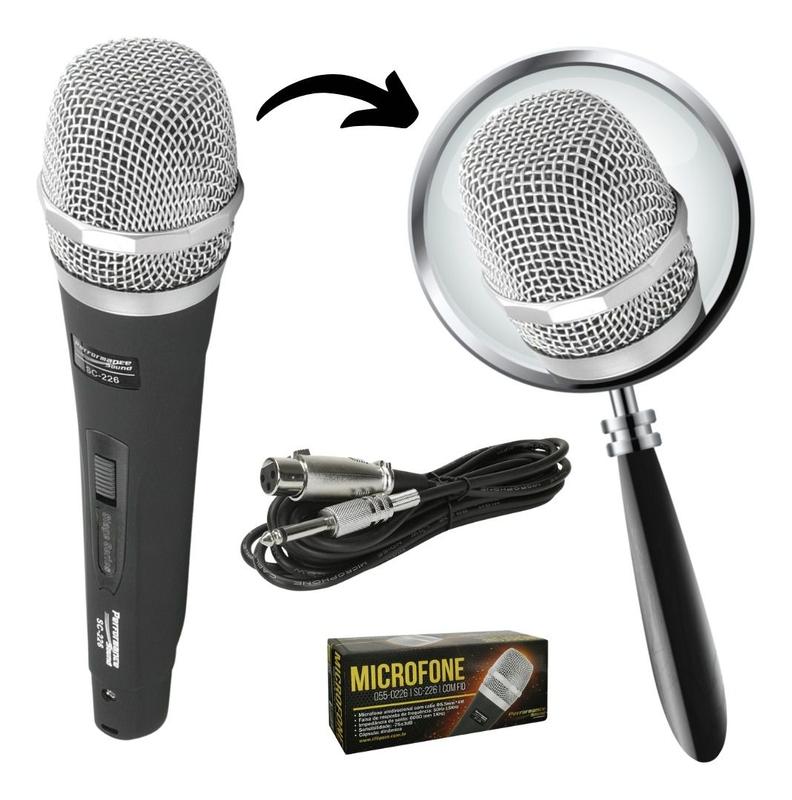Microfone Com Fio Performance Sound Sc-226 Profissional Pix - Microfone ...