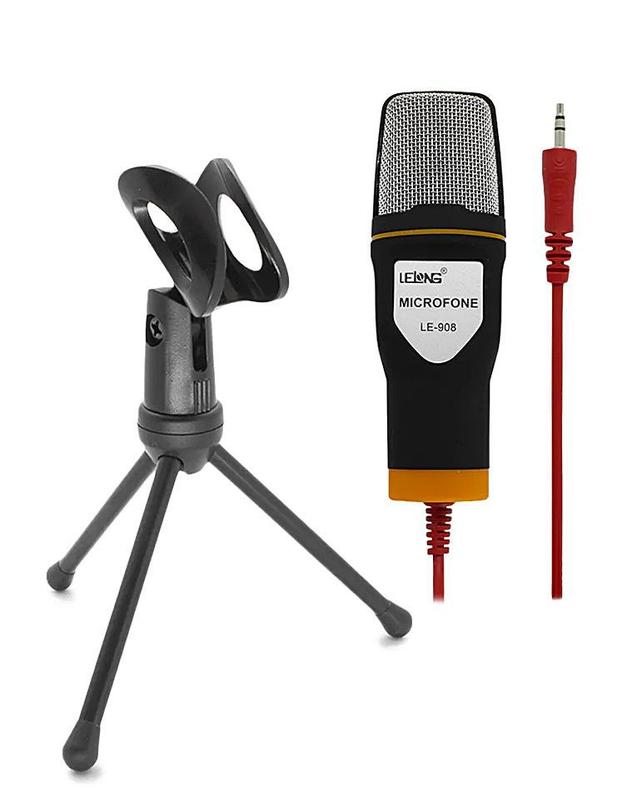 Microfone Condensador para PC Notebook Com Tripé Youtube +NF - Lelong ...