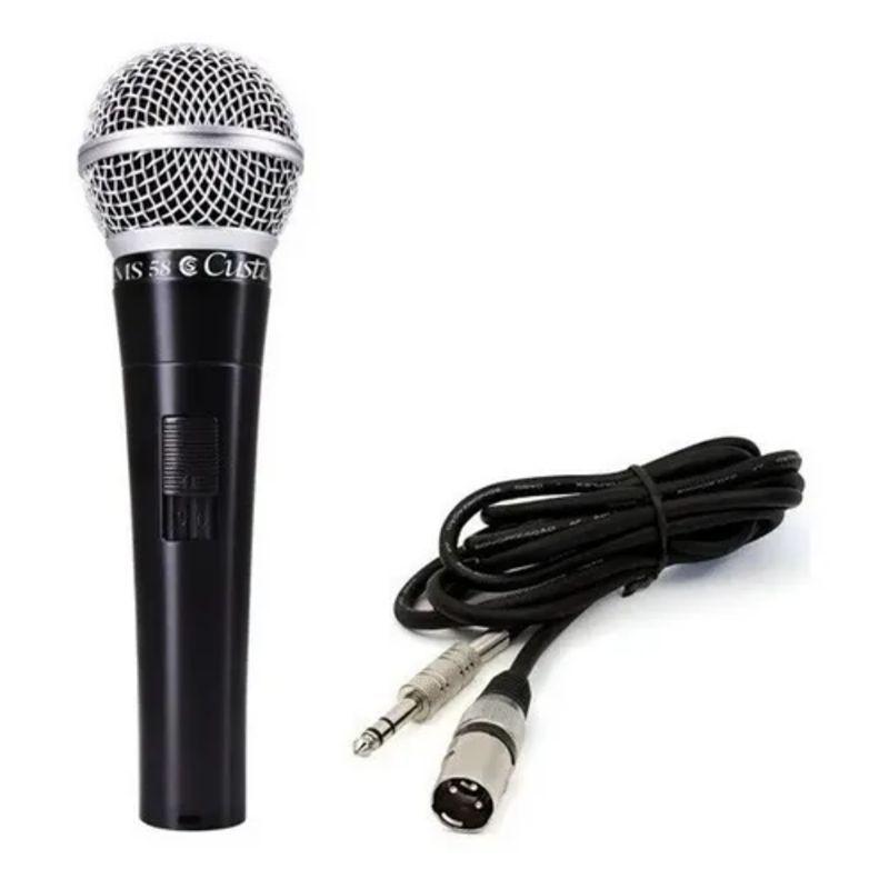 Microfone custom sound csms58 c/fio preto - Microfone Dinâmico ...