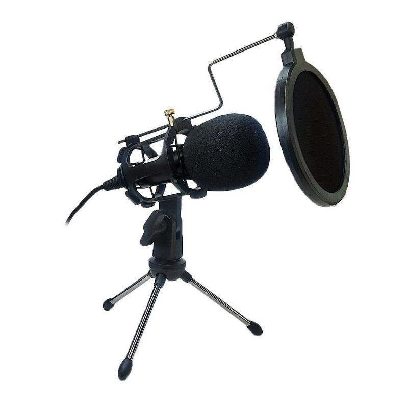 Microfone De Estúdio Para Gravação De Voz Com Cabo Auxiliar - TOP TOTAL ...