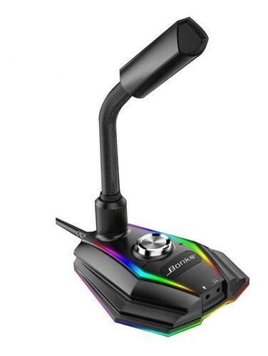 Microfone De Mesa Usb P/ Computador C/ Base Rgb Bonks - Microfone ...