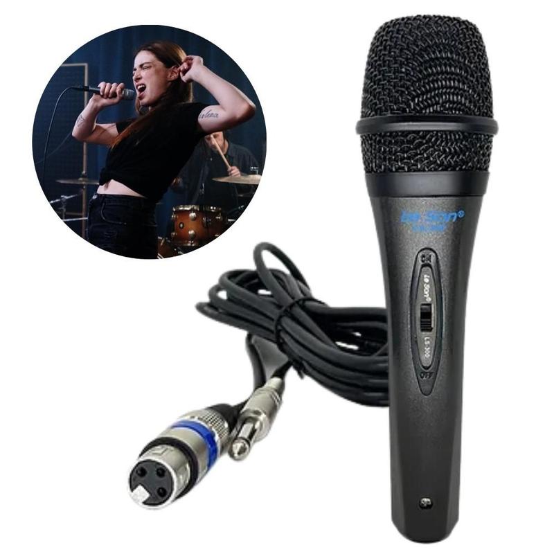 Microfone Dinâmico Leson Ls300 Unidirecional C/ Fio 3 Metros - Le Som ...