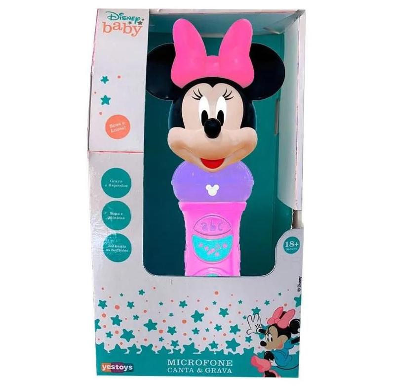 Microfone Disney Baby - Minnie - Canta e Grava - Yes Toys - Microfone ...