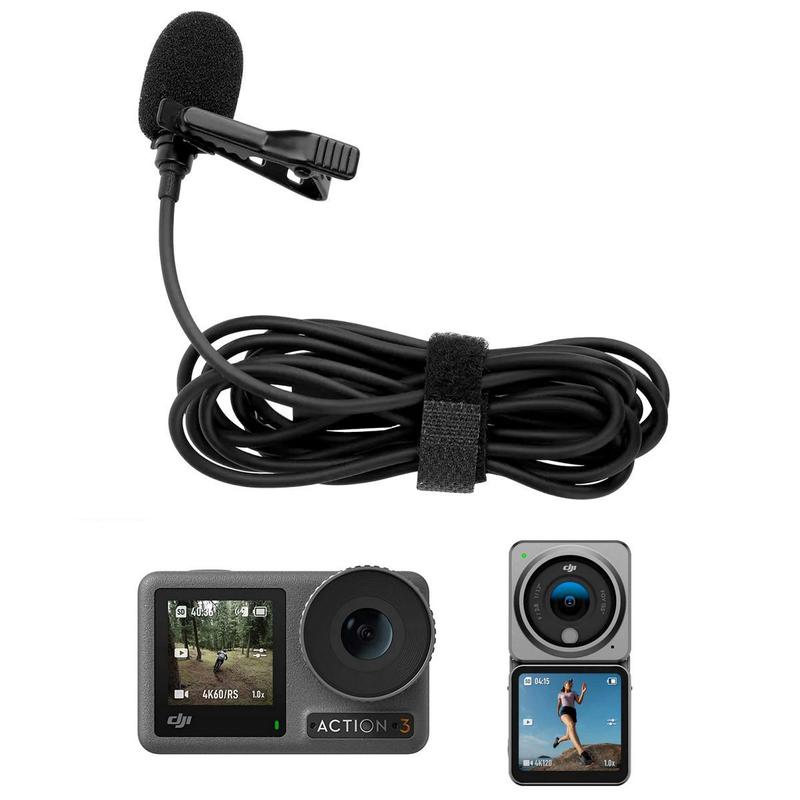 Microfone Lapela USB-C para Câmeras DJI Osmo Action 2/3 - Sunnylife ...