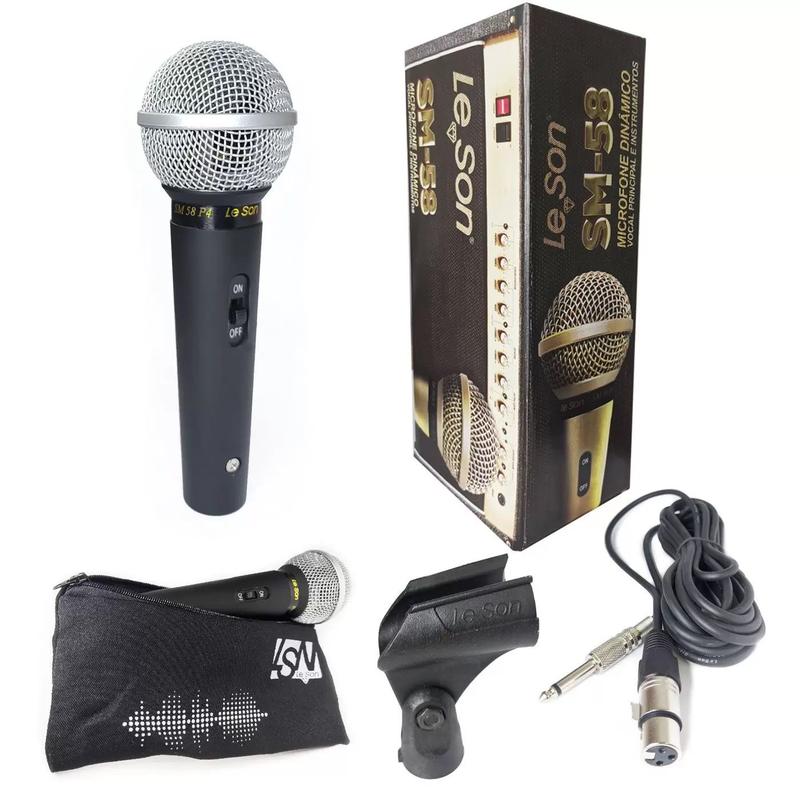 Microfone Leson C/ Fio SM58 P4 Classic - Microfone Dinâmico - Magazine ...