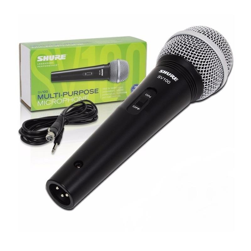 Microfone profissional vocal com fio sv100 com cabo 4,5 metro - Adapter ...