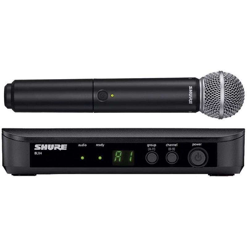 Microfone S/ Fio Shure Blx24 Br / Sm58 J10 M + Bag e Cachimbo ...