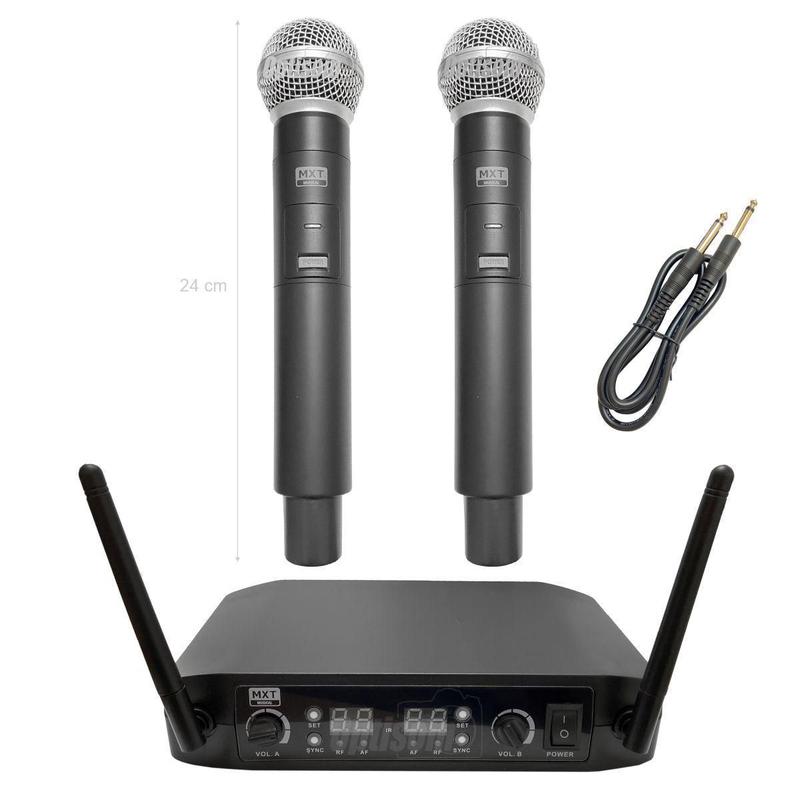 Microfone Sem Fio Duplo De Mão Mxt Uhf 526m Uhf-526 - Musimax ...