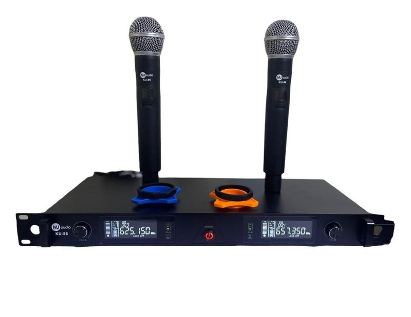 Microfone Sem Fio Duplo Profissional Bivolt wireless MJ-AUDIO - Microfone Dinâmico - Magazine Luiza