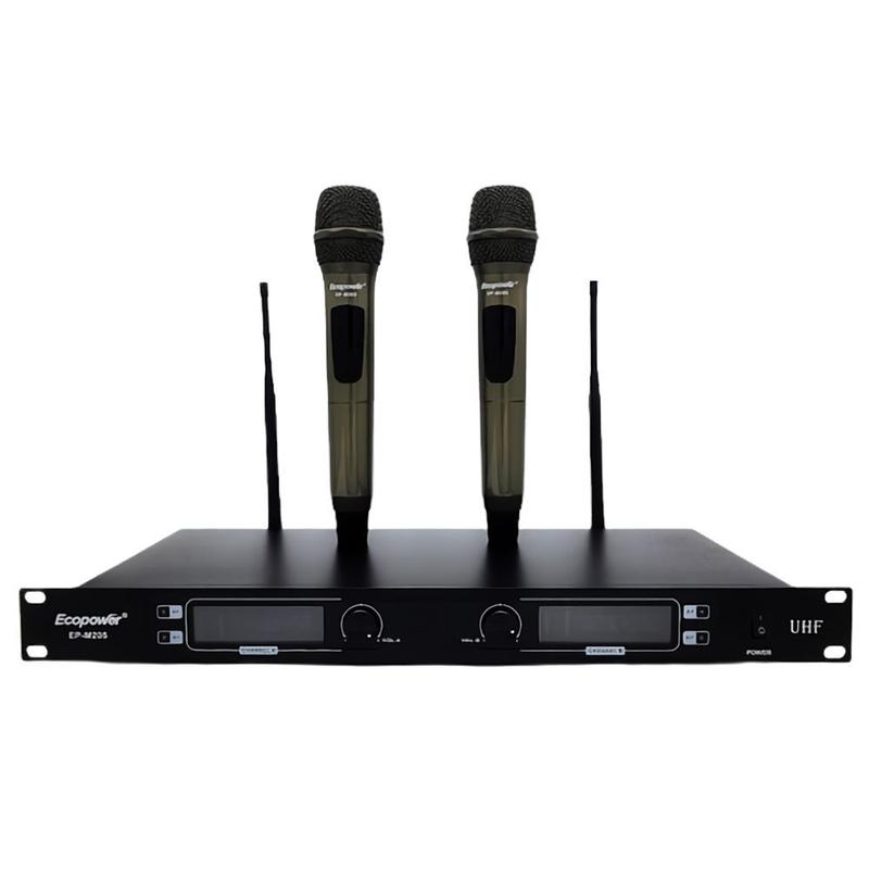 Microfone Sem Fio Ecopower EP-M205 - Preto - Microfone Dinâmico ...