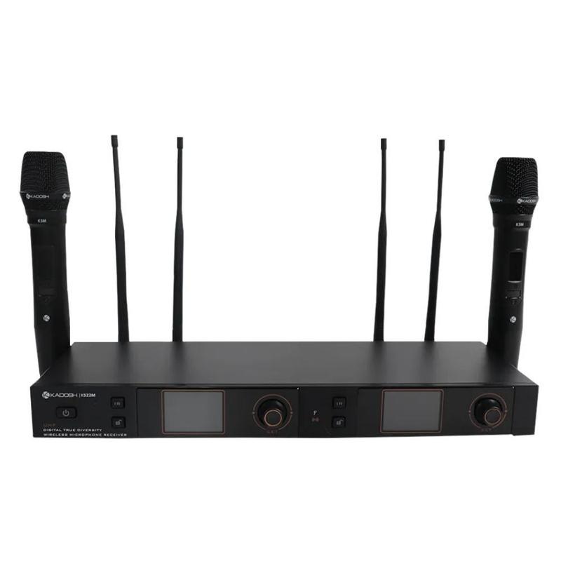 Microfone sem fio kadosh k522m duplo uhf 4 antenas - Microfone Dinâmico - Magazine Luiza