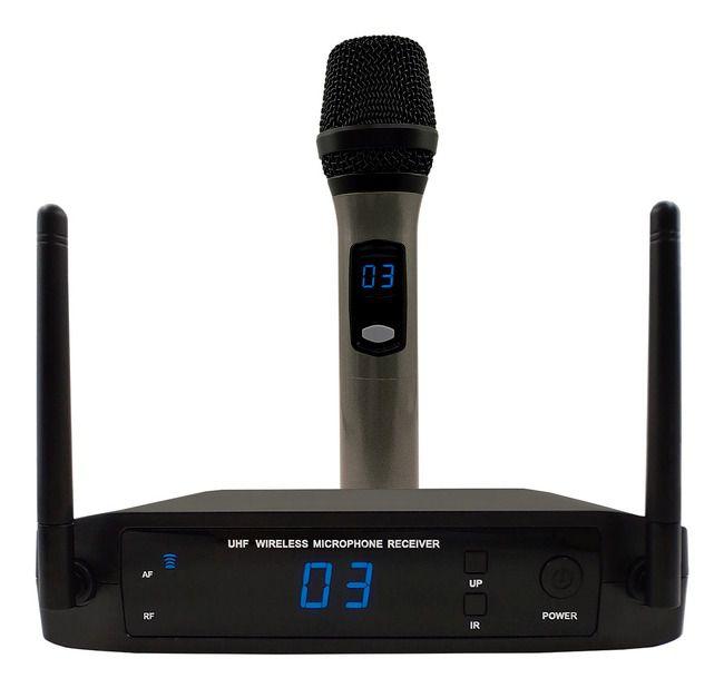 Microfone Sem Fio Leson Ls906 Multifrequências Uhf Card Dig - Microfone ...