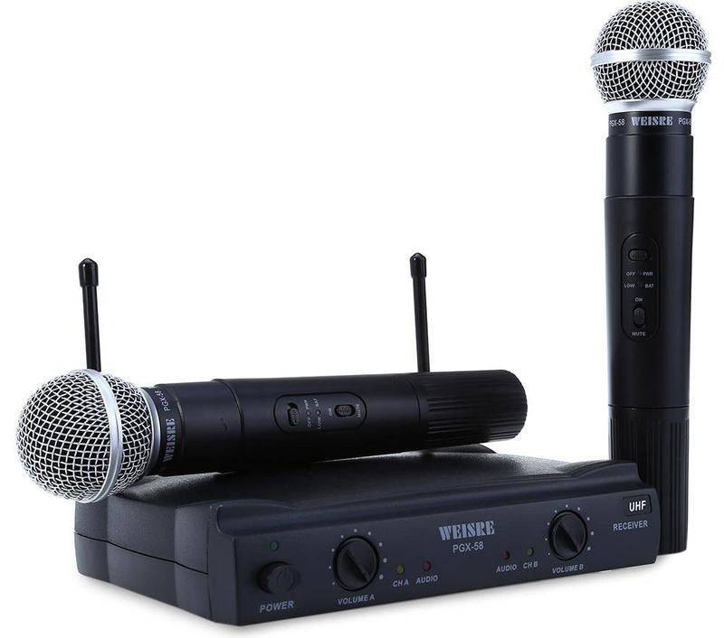 Microfone Sem Fio Profissional Duplo Pgx-58 Completo - Weisre ...
