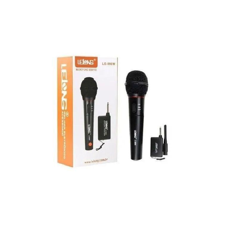 Microfone Sem Fio Profissional Lelong Le- 996w Profissional - Microfone Dinâmico - Magazine Luiza