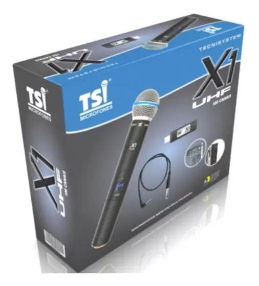 Microfone Sem Fio Profissional Receptor USB c/ 100 Canais TSI X1 UHF ...