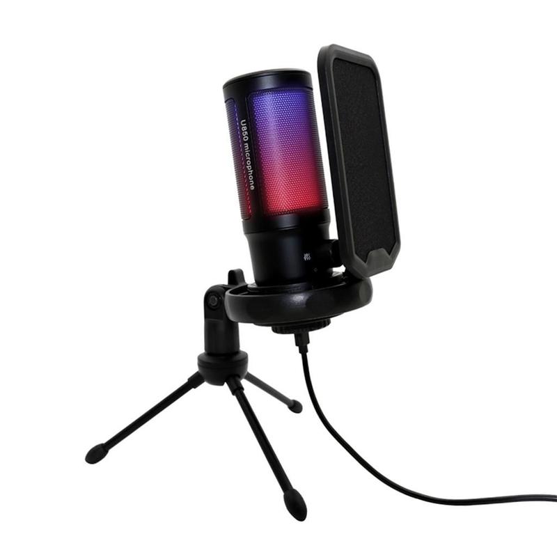 Microfone Tripe De Gravacao Gamer Usb Com Led Rgb Usb Profissional U850 ...