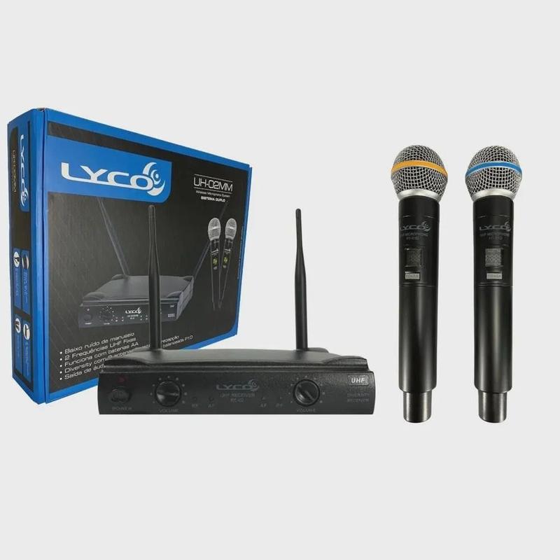 Microfone UHF Sem Fio Lyco Uh02MM - Microfone Dinâmico - Magazine Luiza