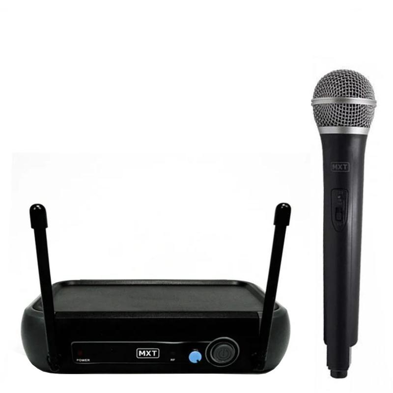 Microfone UHF Sem Fio Profissional MXT Modelo UHF 202 / R201 ...