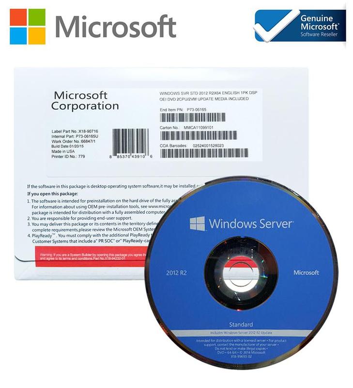 Microsoft Windows Server Standard 2012 R2 Box OEM - Sistema Operacional ...