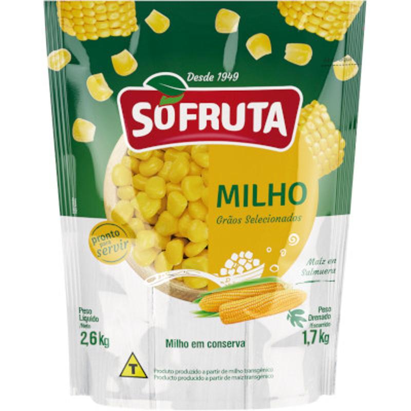 Milho Verde em Conserva Sachê 1,7kg - Só Fruta - So Fruta - Milho em ...