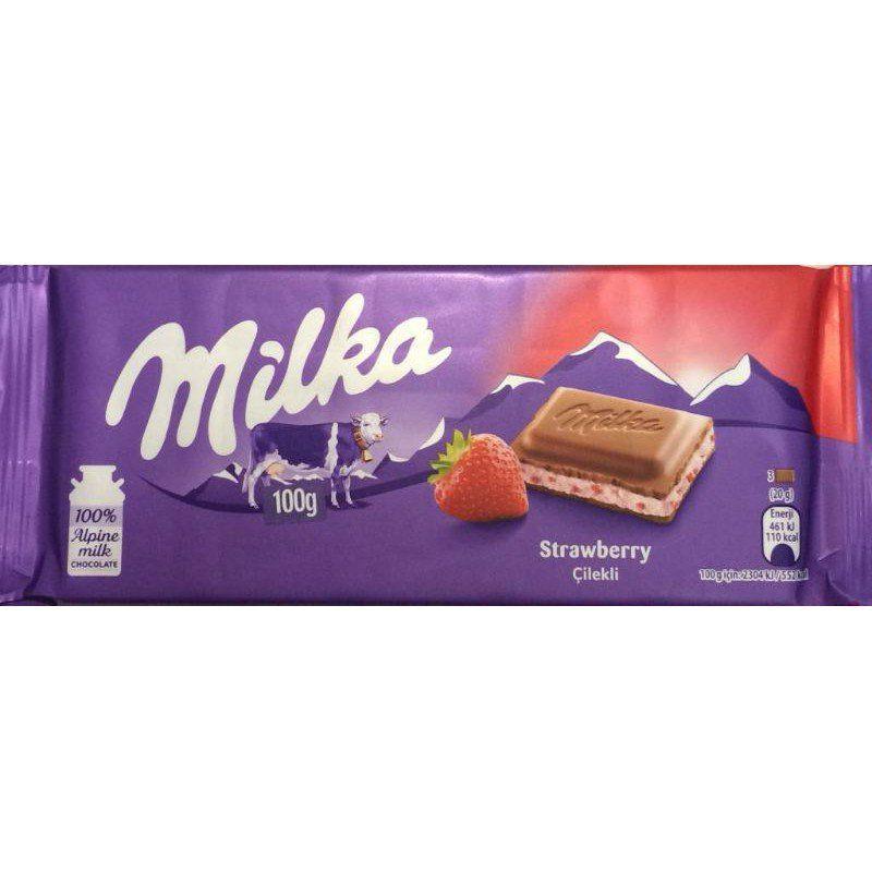 Milka Ao Leite com Recheio de Morango 100g - No Magalu - Magazine Luiza