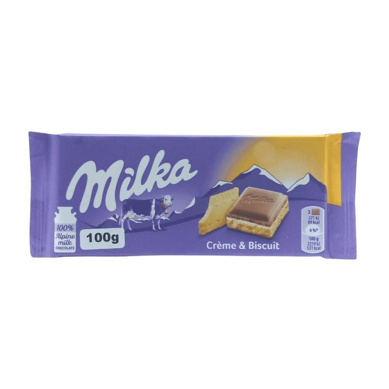 Milka cream & biscuit 100g - Chocolate / Barra de Chocolate - Magazine ...