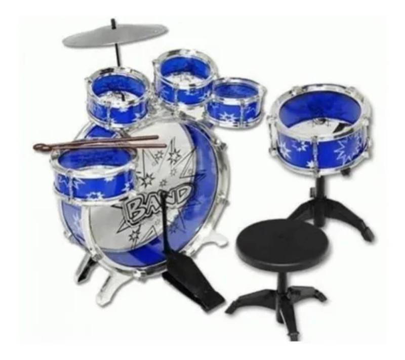Minha Primeira Bateria Infantil Baqueta Banco E 5 Tambores - Zoop Toys ...