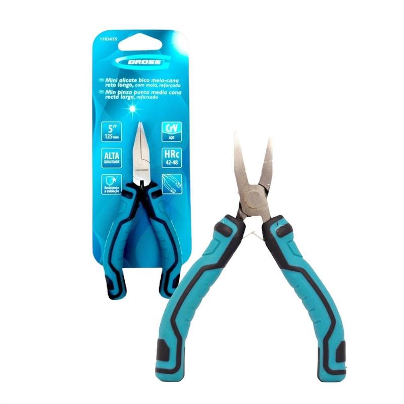 mini alicate bico longo reto em aço cromo 5 polegadas tools ...