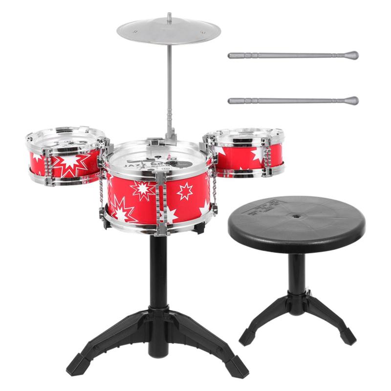 Mini Bateria Infantil Completa Banquinho Baquetas - KAEKA - Bateria ...