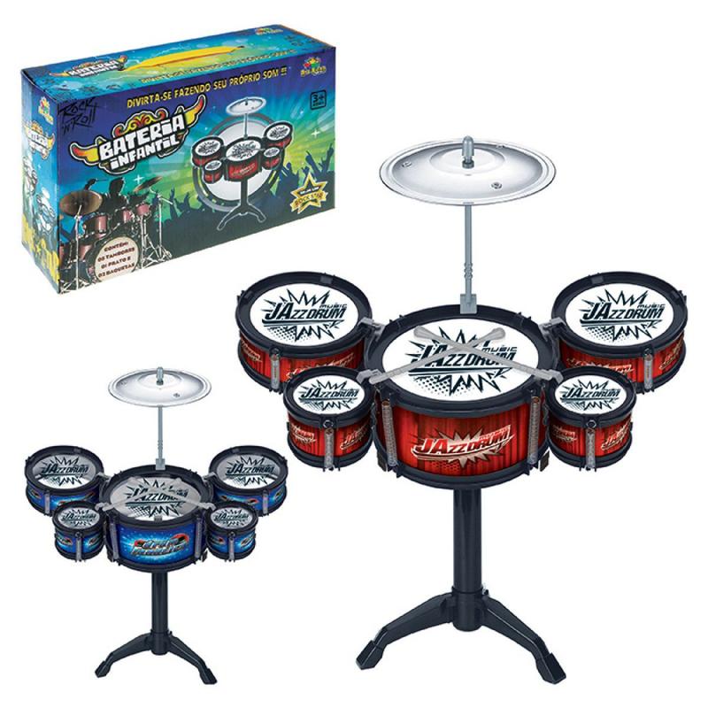 Mini Bateria Infantil Crianças 5 Tambores 1 Prato Musical - Art Brink ...