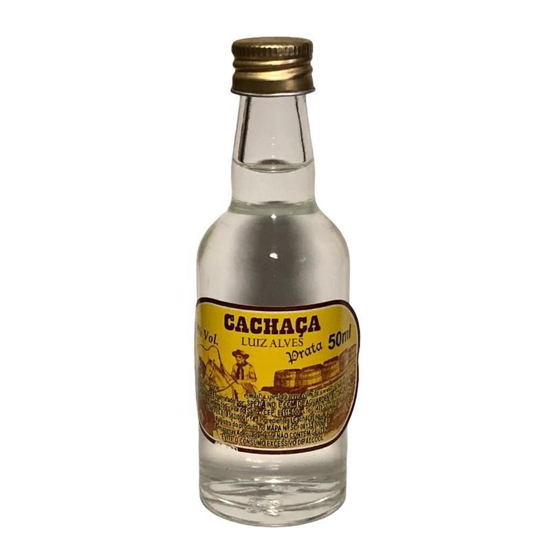 Mini Bebida Cachaça Prata Spézia rotulo amarelo 50ml - Cachaça ...