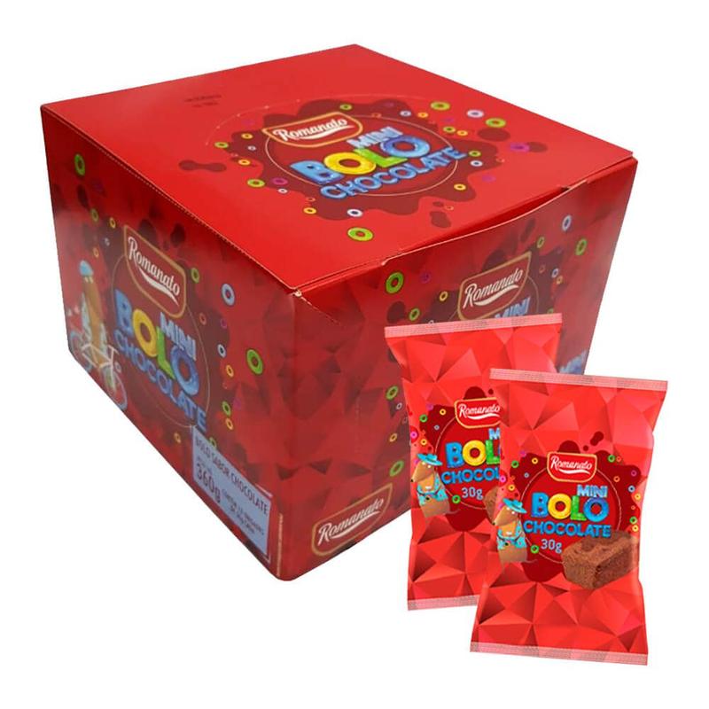 Mini Bolo Chocolate c/12 - Romanato - Bolo / Bolinho / Mini Bolo ...