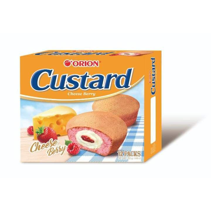 Mini Bolo Custard Soft Cake 12 unidades - Orion 276g - Lotte - Bolo ...