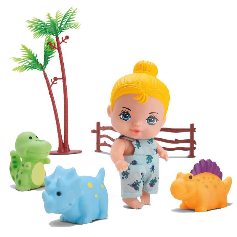 Mini Boneca Chloe Brave Girls Amigos Dinossauros - Bee Toys - Boneca ...