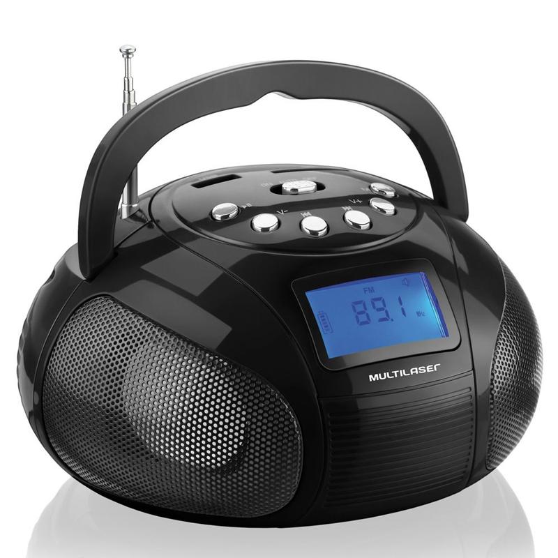 Mini Boombox 10W RMS MP3, FM, USB, SD, AUX Preto SP145 - Multilaser ...
