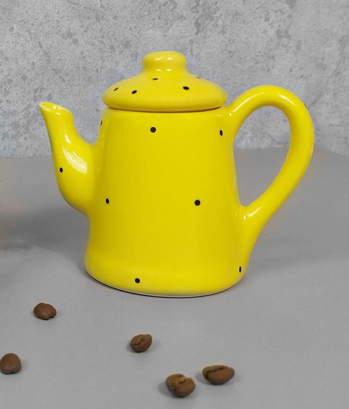 Mini Bule 200 ml Amarelo Poá Preto - Ordalha - Bules - Magazine Luiza