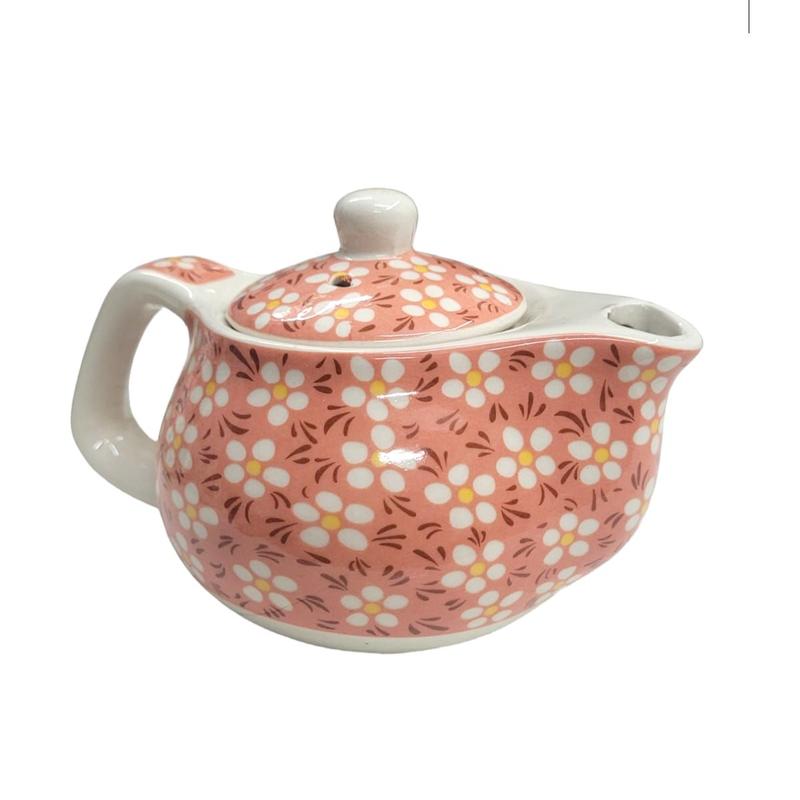Mini Bule de Chá Porcelana com Infusor Inox Chaleira Leiteira ...