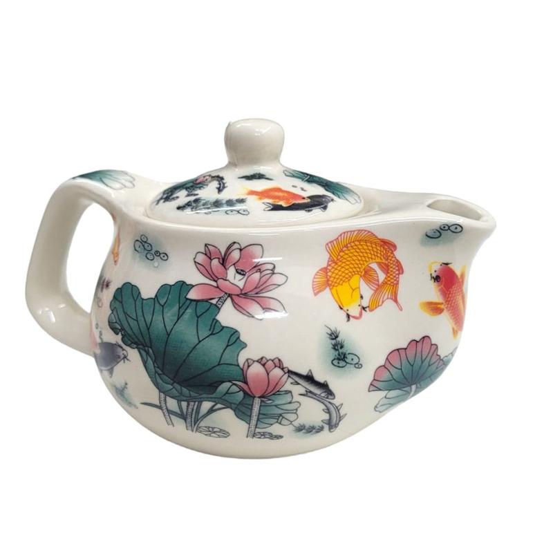 Mini Bule de Chá Porcelana com Infusor Inox Chaleira Leiteira ...