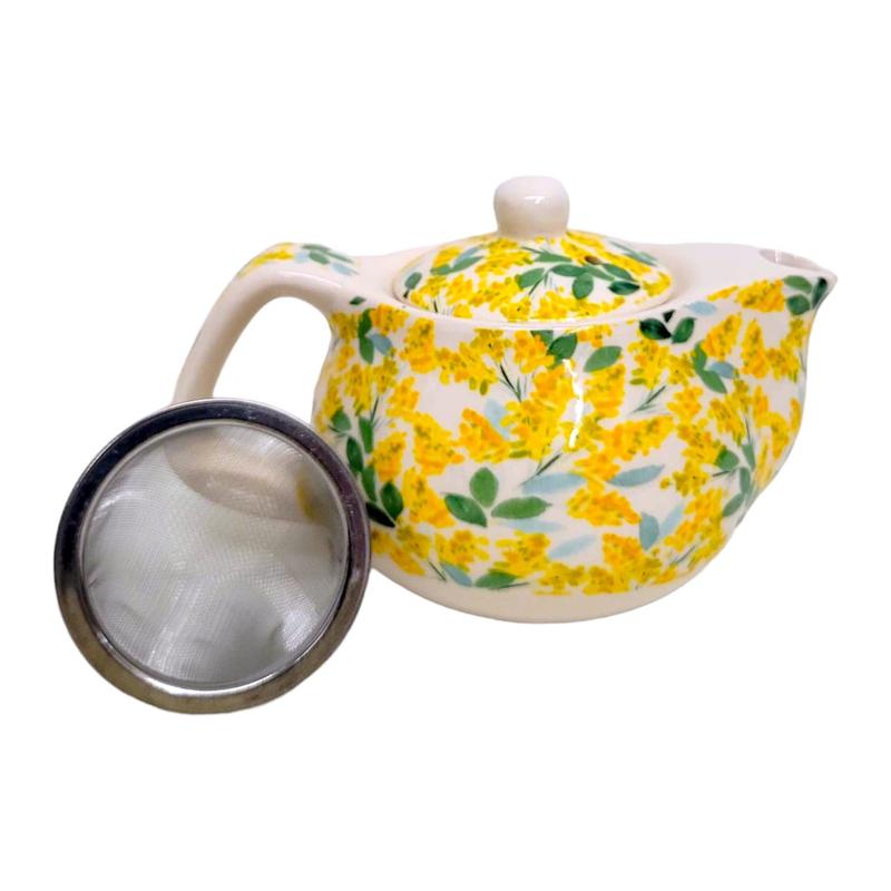 Mini Bule de Chá Porcelana Infusor Inox Chaleira Leiteira - Multiart ...