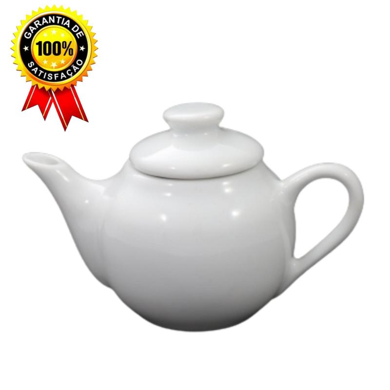 Mini Bule Porcelana Branca 250ml Cafe Cha Pequeno Gourmet - PORCELANA L ...