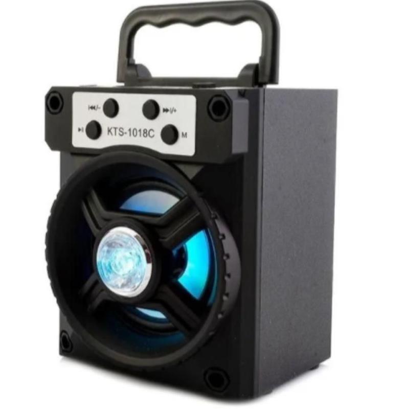 Mini Caixinha De Som Bluetooth Portátil Led Mp3 Fm Sd Música - Kts ...