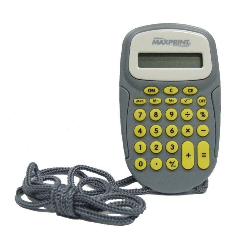Mini Calculadora de bolso com cordão MX-C86 Maxprint - Calculadora de ...